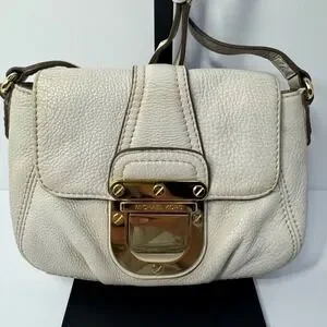 Michael Kors | Bags | Michael Kors Charlton Cream Pebbled Leather Small ...